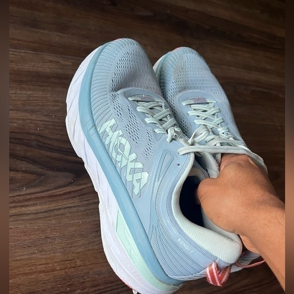 Hoka One One | Shoes | Hoka One One Bondi 7 Running Shoes Blue White ...